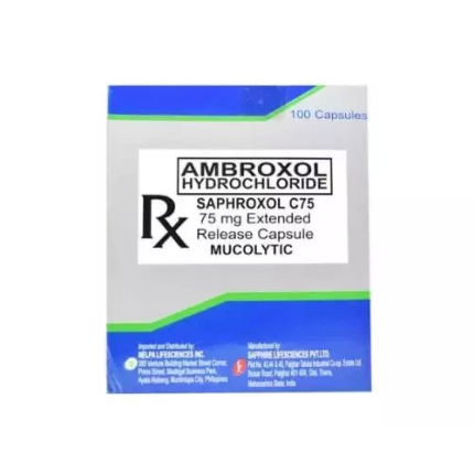 SAPHROXOL C75 Ambroxol Hydrochloride 75mg Extended-Release Capsule 1's ...